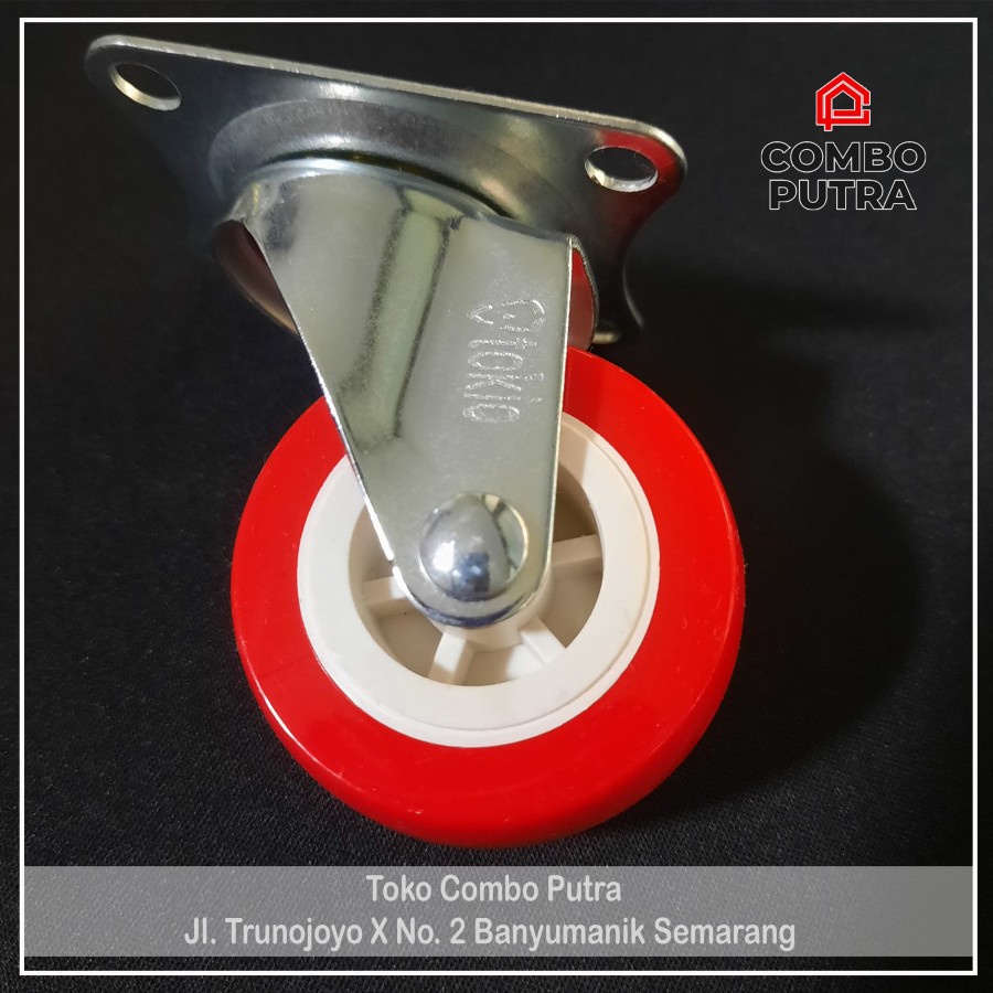 Jual Roda Hidup Nylon Tokio Casters Kastor Merah 2 Inchi | Shopee Indonesia