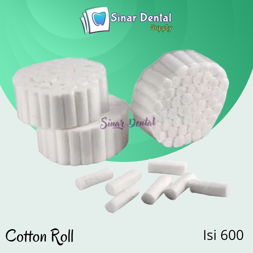 Jual COTTON ROLL COTTONROLL DENTAL KAPAS GULUNG 600 PCS | Shopee Indonesia