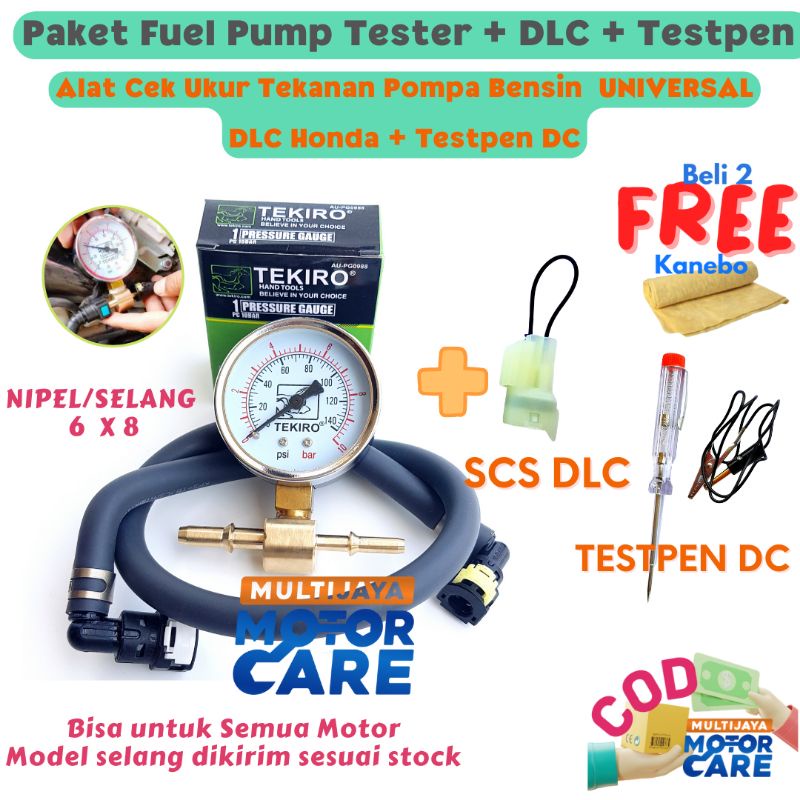 Jual PROMO LENGKAP UNIVERSAL Fuel Pump Tester Pressure Gauge Alat Cek ...