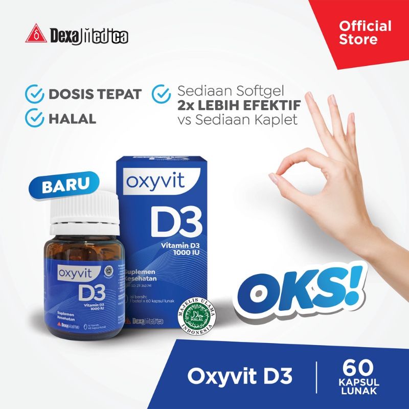 Jual Oxyvit D3 1000 iu Botol 60 Kapsul | Shopee Indonesia