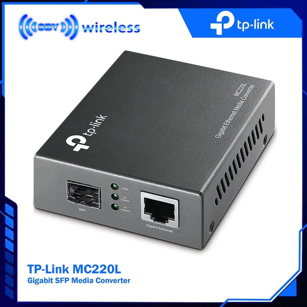 Jual TP-Link MC220L Gigabit SFP Slot Modules Media Converter To Gigabit ...