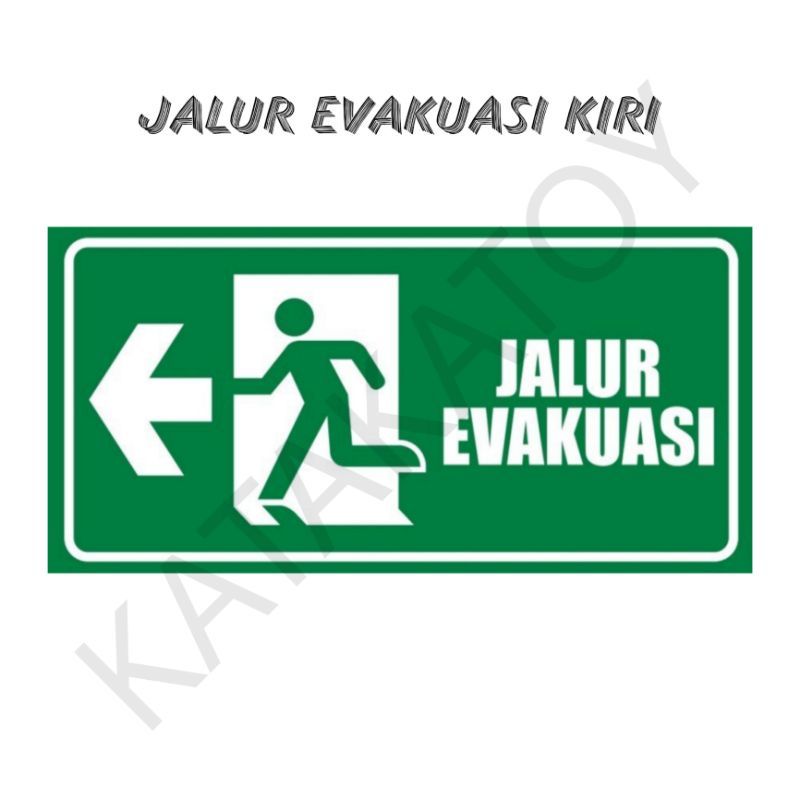 Jual RAMBU GLOW IN THE DARK 30X10 Rambu Fosfor Jalur Evakuasi Sign ...