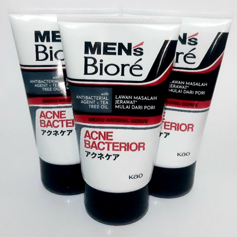 Jual MENS BIORE FACIAL FOAM 100 ML ACNE BACTERIOR SABUN SABUN WAJAH PRIA MEN BIORE | Shopee ...