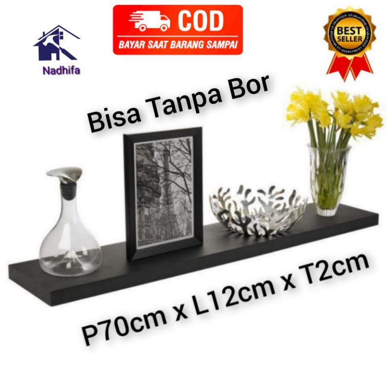 Jual Ambalan Dinding Minimalis P70cm x L12cm x T2cm Termurah di Ambalan ...