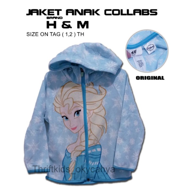 Jual thrift second jaket anak hnm disney elsa | Shopee Indonesia