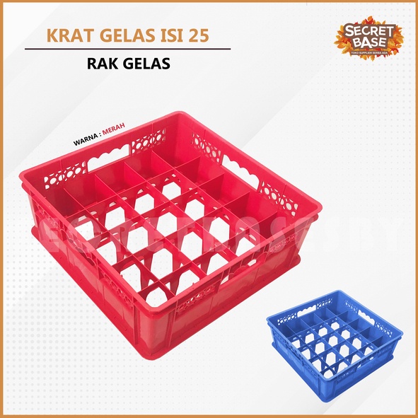 Jual KRAT GELAS ISI 25 - Rak Gelas / Keranjang Gelas / Container Gelas ...