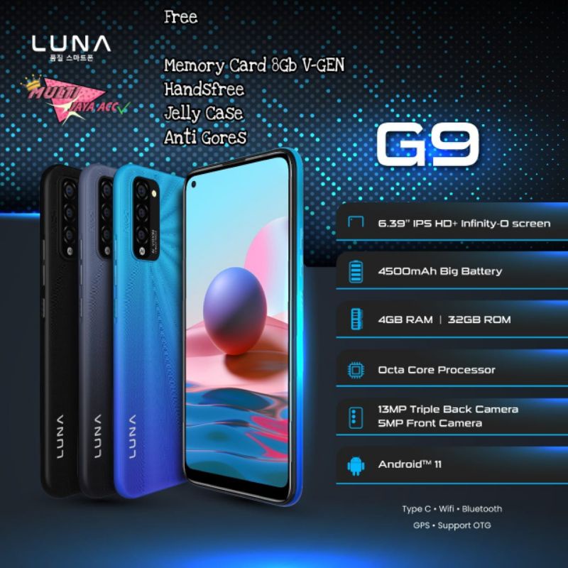 Jual Evercoss X Luna G9 4/32 GB 6.39 Inchi Punch Hole Display Garansi ...
