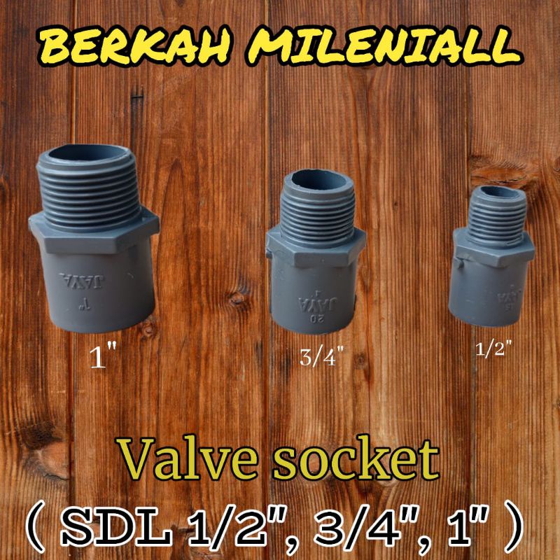 Jual Valve socket PVC Jaya TS 3/4" inch - Fitting pipa SDL sok drat ...
