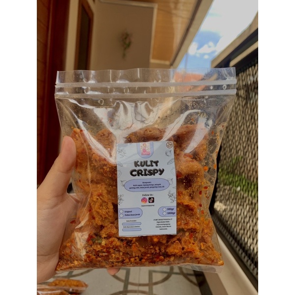 Jual KERIPIK KULIT CRISPY 250GR KRIUK CIKRUH ORIGINAL & PEDAS GURIH ...