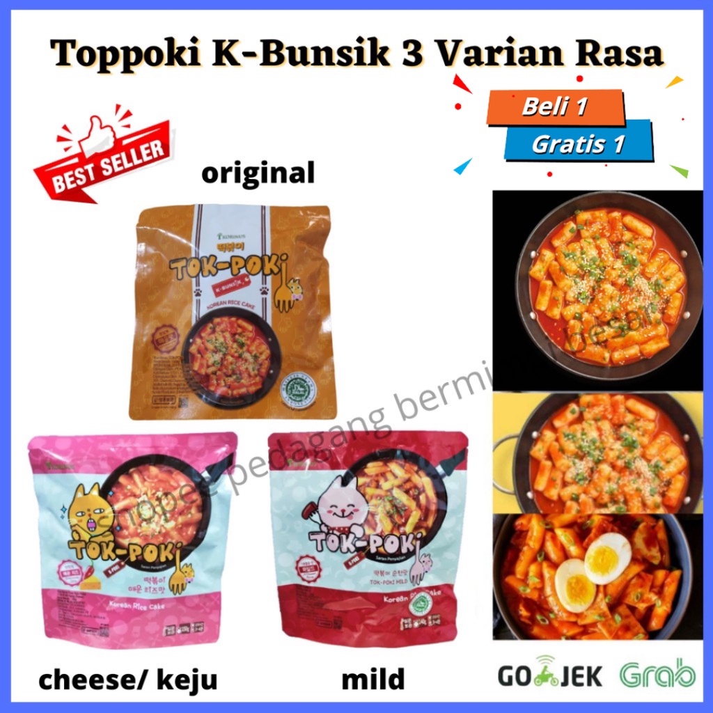 Jual BUY 1 GET 1 K - Bunsik Tokpoki 140gr | Tteokbokki | Topoki | Topokki Instant Halal MUI ...