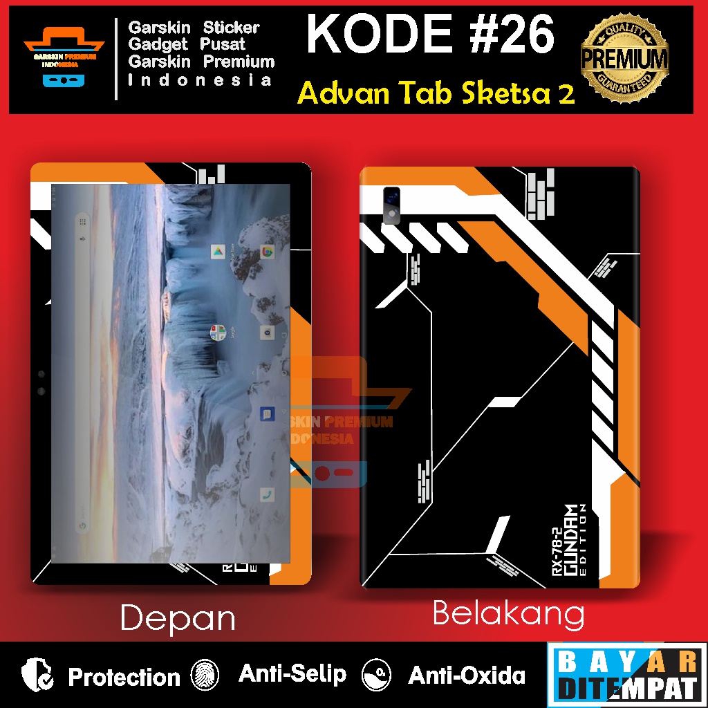 Jual Garskin Advan Tab Sketsa 2 Kode # 26-30 Depan Belakang Bisa ...