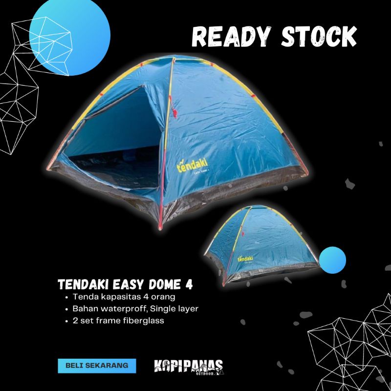 Jual Tenda Dome Tendaki Easy Dome 4 orang Alas Terpal Tahan Air ...