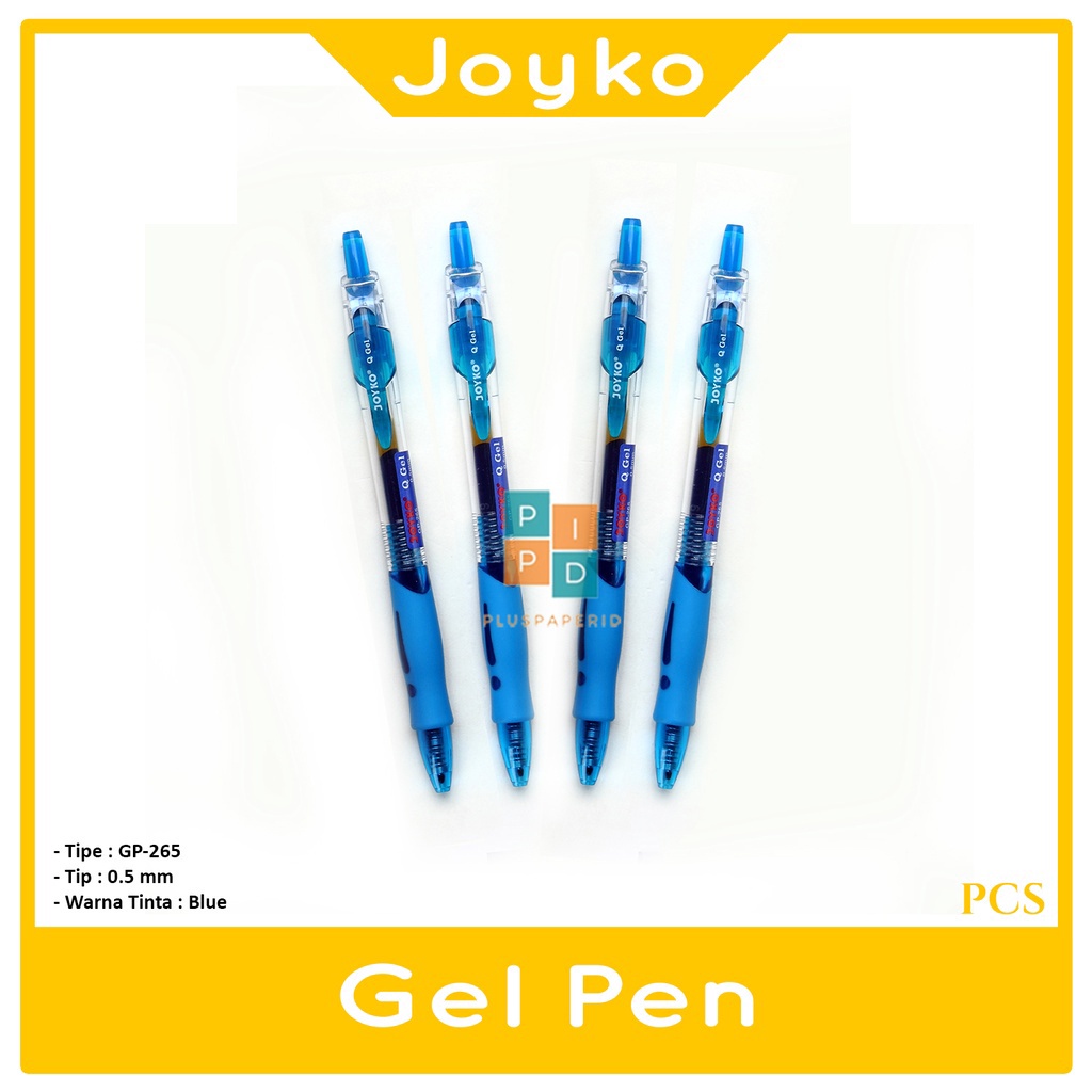 Jual JOYKO - gel pen gp-265 q-gel 0.5mm biru | Shopee Indonesia