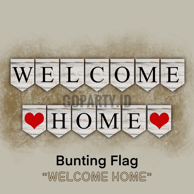 Jual WELCOME HOME BUNTING FLAG BANNER DEKORASI DINDING | Shopee Indonesia
