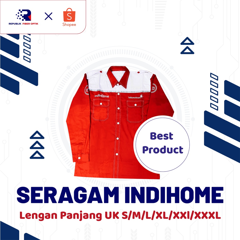 Jual Seragam Telkom IndiHome Lengan Panjang Ukuran "XL" | Shopee Indonesia