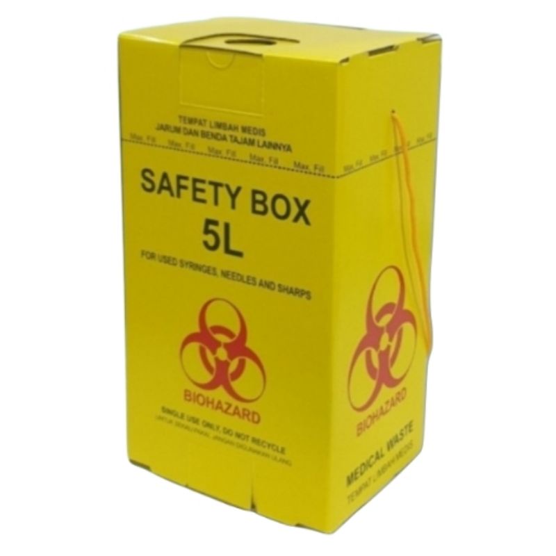 Jual safety box medis 5 liter / kotak limbah medis | Shopee Indonesia