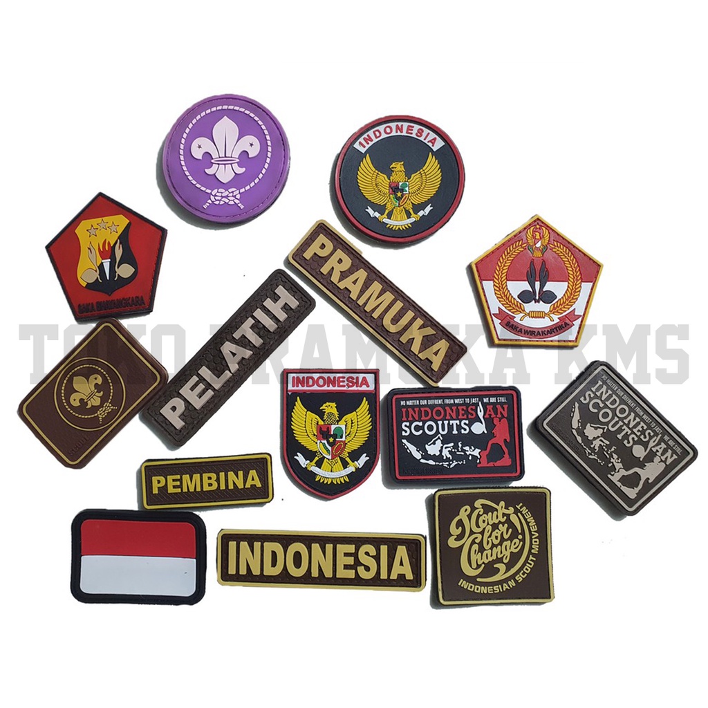 Jual Patch rubber Pramuka Karet / rubber velcro pramuka | Shopee Indonesia