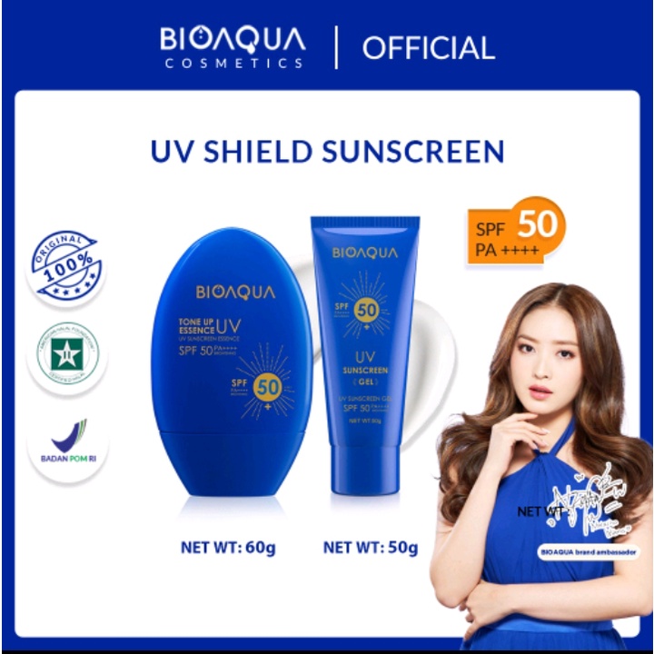 Jual bioaqua cosmetics sunscreen gel bioaqua sunblock wajah SPF 50+ PA ...