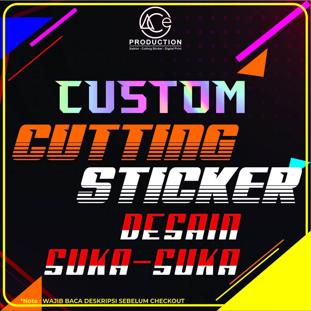 Jual CUTTING STICKER CUSTOM DESAIN SUKA - SUKA | Shopee Indonesia