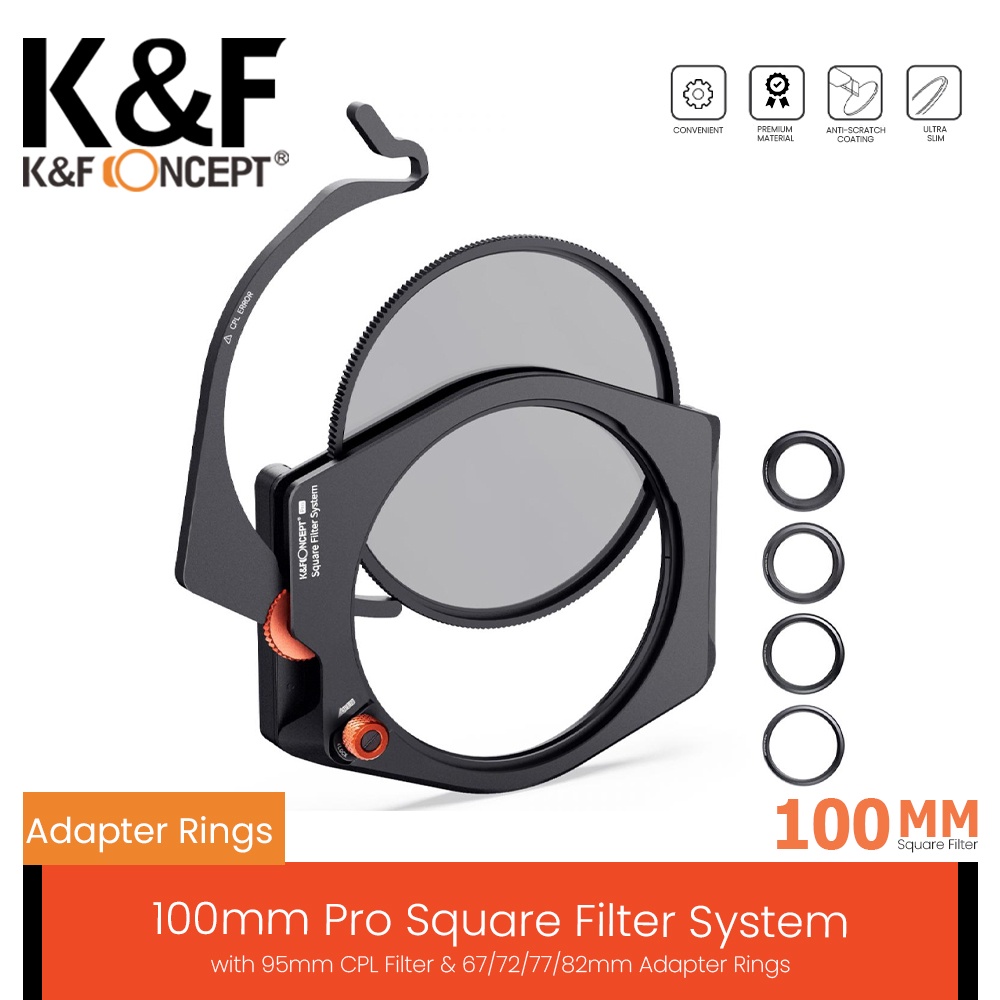 Jual KNF Concept Square Filter Kit 95mm CPL with 4 Adaptor Ring Pro ...