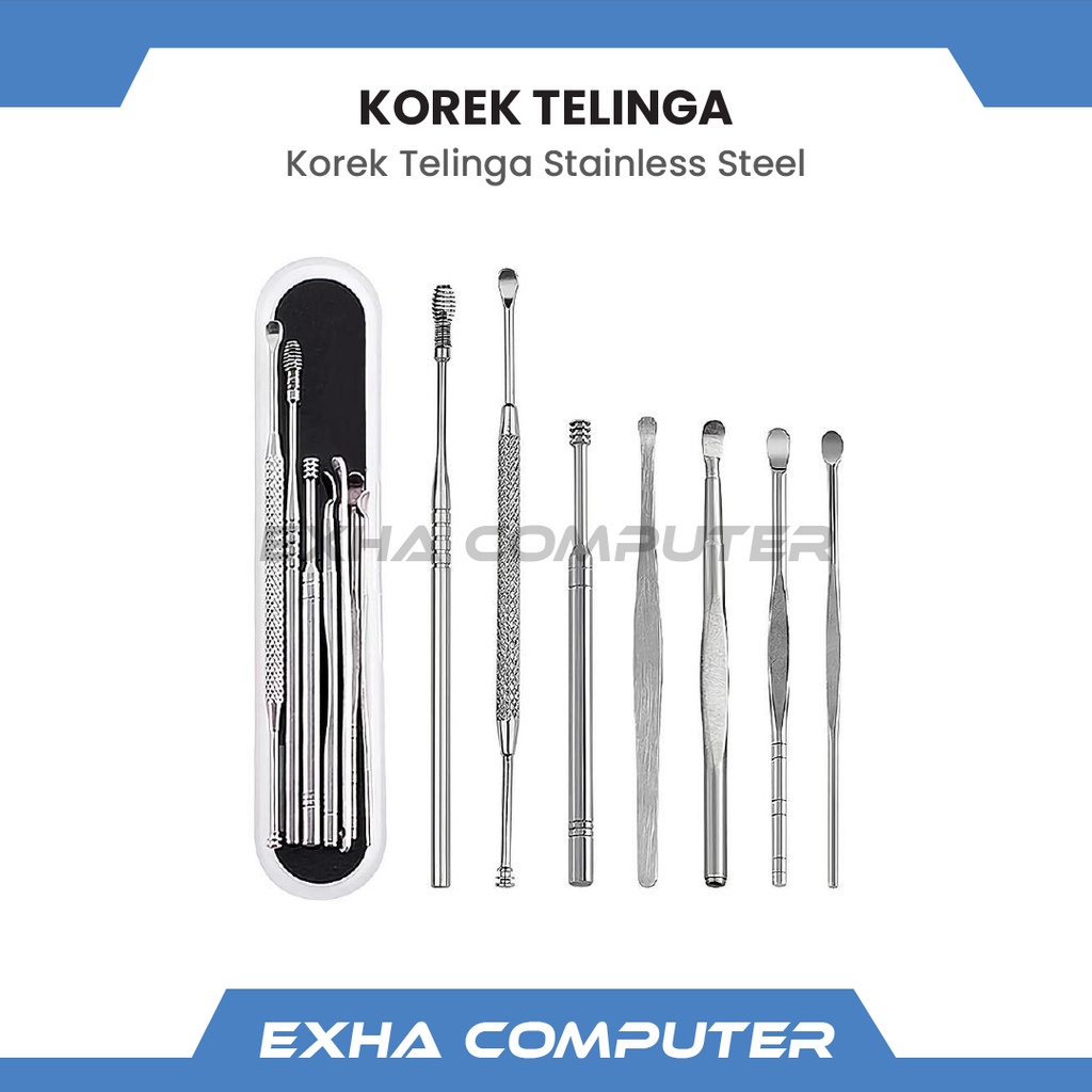 Jual KOREK TELINGA STAINLESS STEEL 5IN1 | Shopee Indonesia