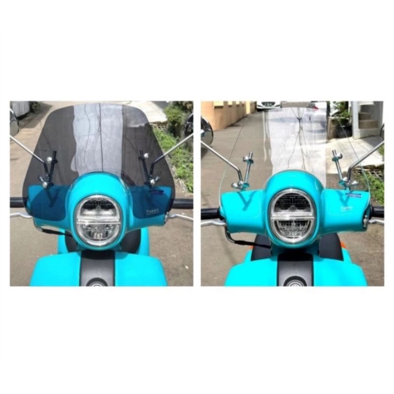 Jual Wingshield Yamaha Fazzio Visor Fazzio standard bening hitam smoke ...