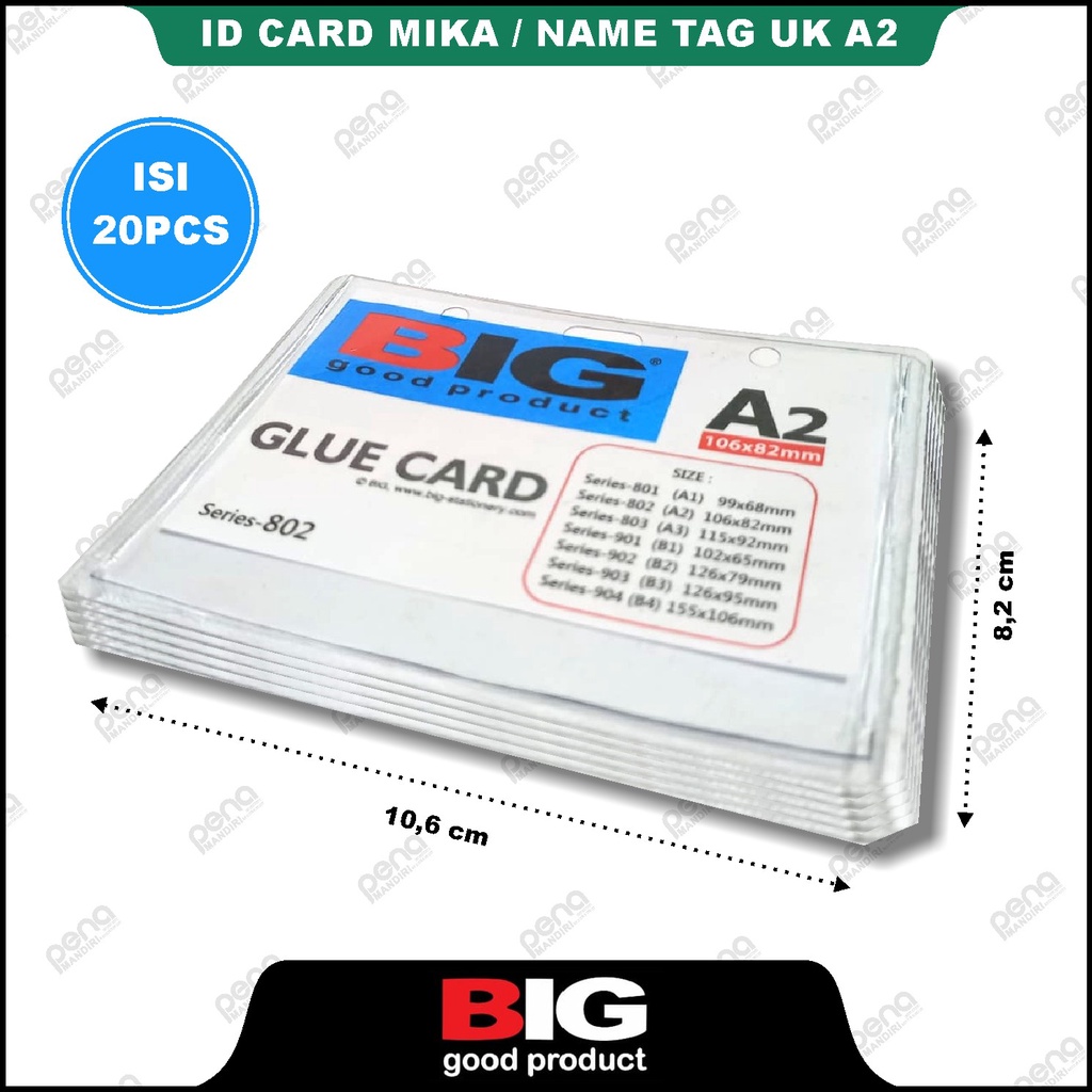 Jual ID Card Mika Big A2 106mm x 82mm (Name Tag / Glue Card / Card ...