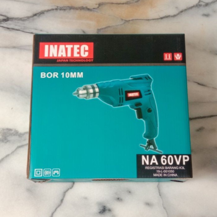Jual INATEC BOR LISTRIK 10MM 400W BOLAK BALIK ELECTRIC DRILL 10 MM NA 60VP | Shopee Indonesia