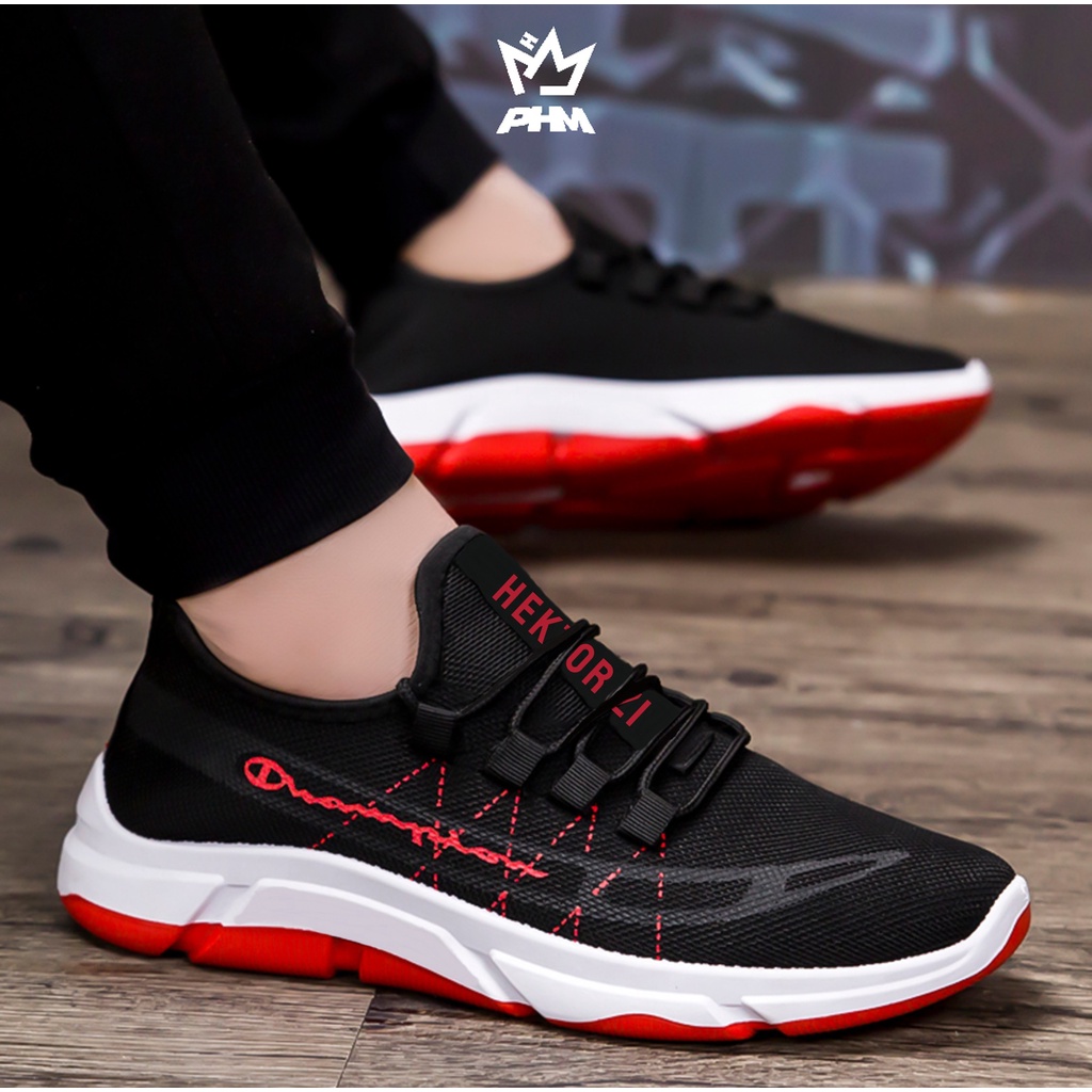 Jual PHM Sepatu Sneakers Pria Olahraga Sport Shoes Casual Slip On Hektor | Shopee Indonesia