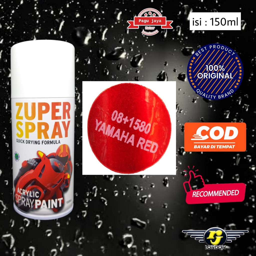 Jual candytone merah yamaha red 08+1580 150cc zuper spray cat semprot ...
