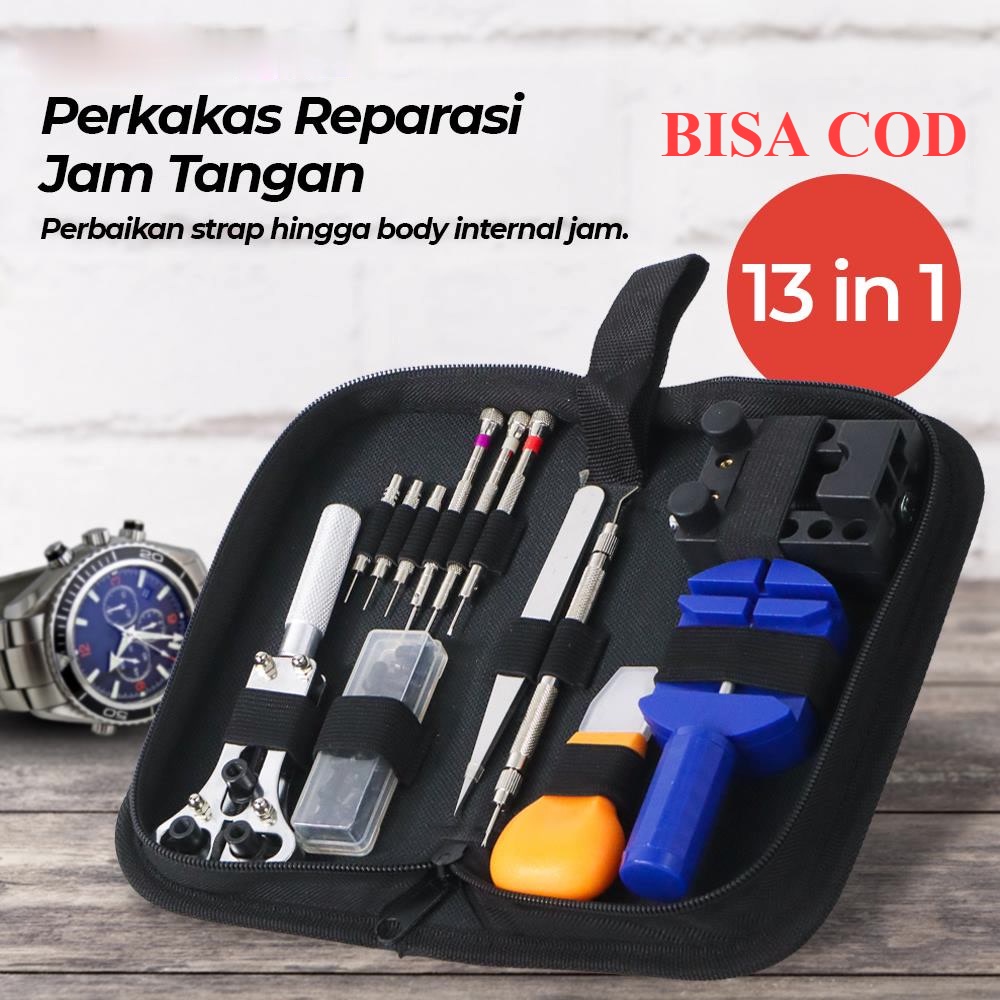 Jual Alat Reparasi Servis Jam Tangan Tools 13 in 1 | Shopee Indonesia