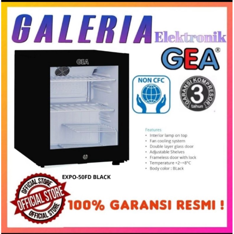 Jual SHOWCASE KULKAS MINUMAN DISPLAY COOLER PORTABLE MINI GEA EXPO 50 ...
