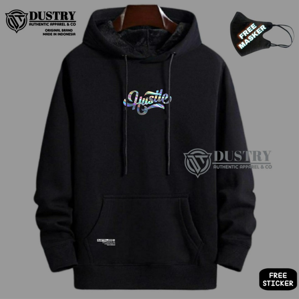 Jual Sweater Distro Hoodie Pria Original HUSTLE Premium Sweter Laki ...