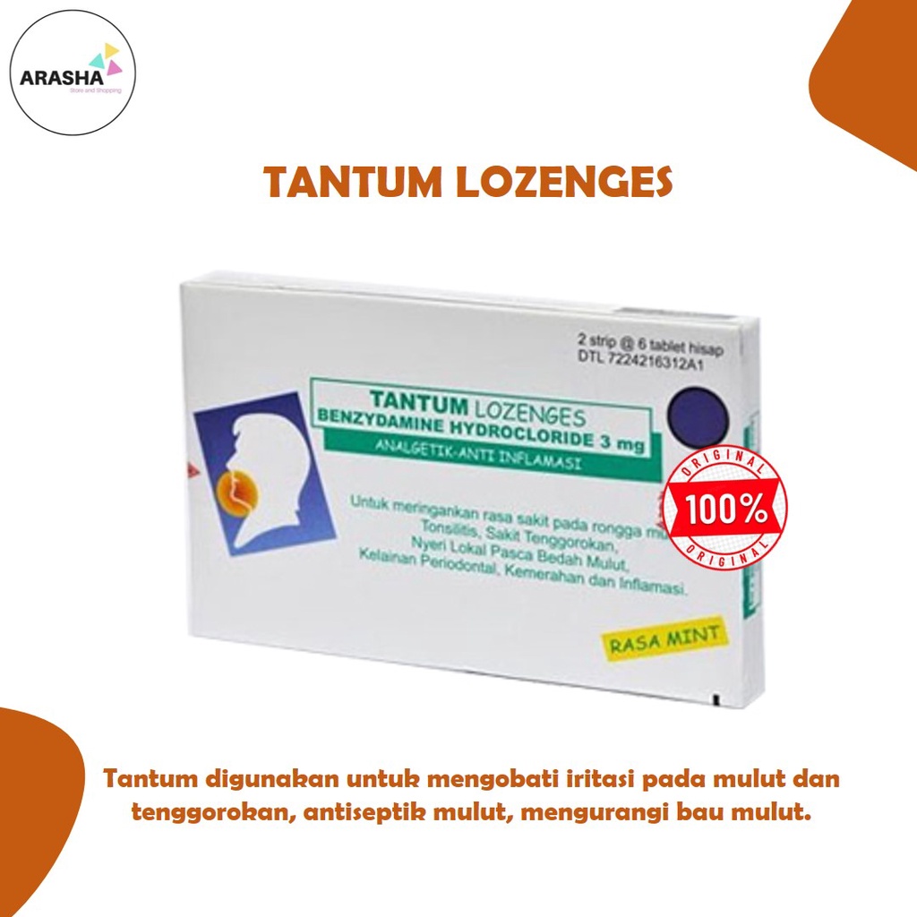 Jual TANTUM LOZENGES (BOX) - Tablet Hisap Radang Tenggorokan - Permen ...