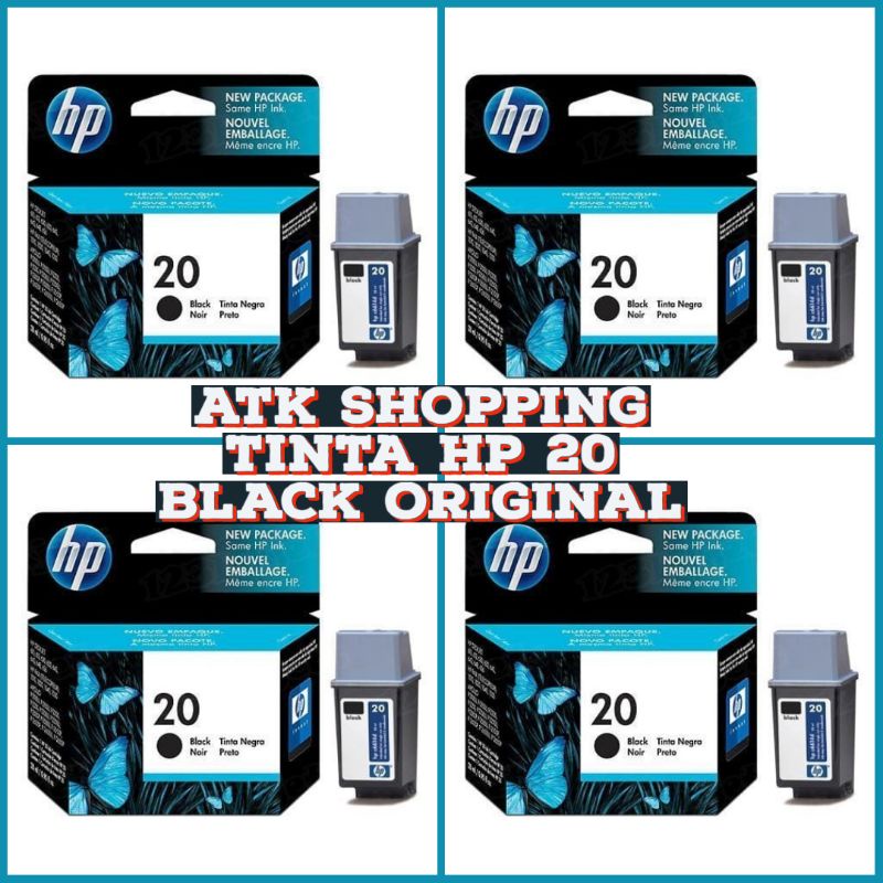 Jual TINTA HP 20 BLACK ORIGINAL NEW | Shopee Indonesia