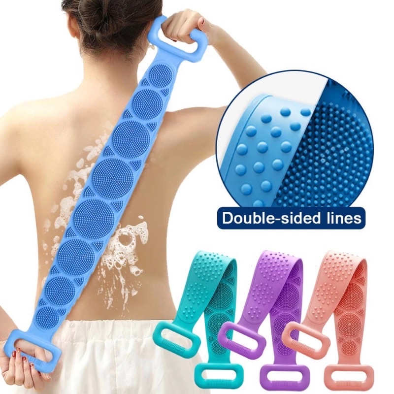 Jual Sgm Scrubber Sikat Punggung Badan Silikon Sikat Punggung Mandi Dua ...