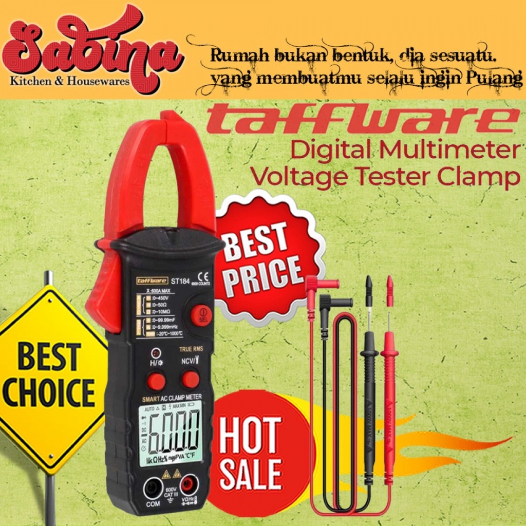 Jual Tang Amper Multimeter Multitester Digital Voltage Tester Clamp ...