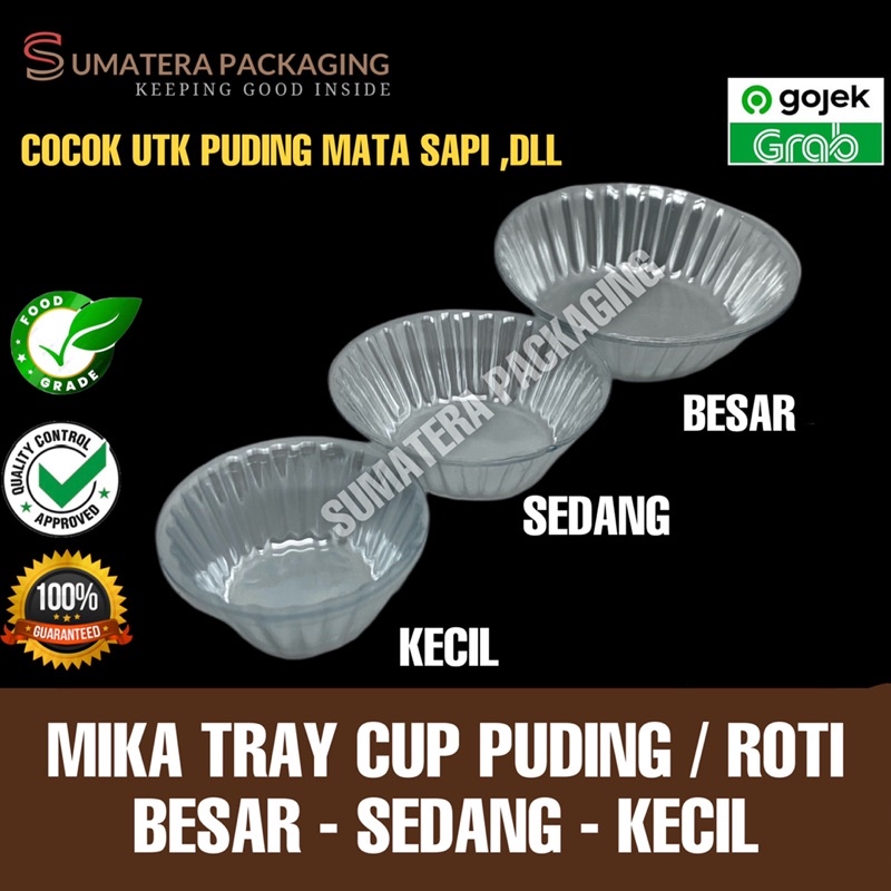 Jual Mika cup roti besar - sedang - kecil isi 100pcs puding saus sambal ...