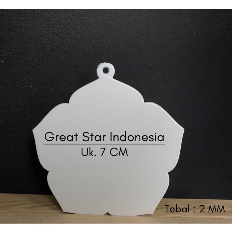 Jual PLAT MEDALI/BAHAN PLAT MEDALI SEGILIMA BUNGA 7CM X 7CM TEBAL 2MM ...