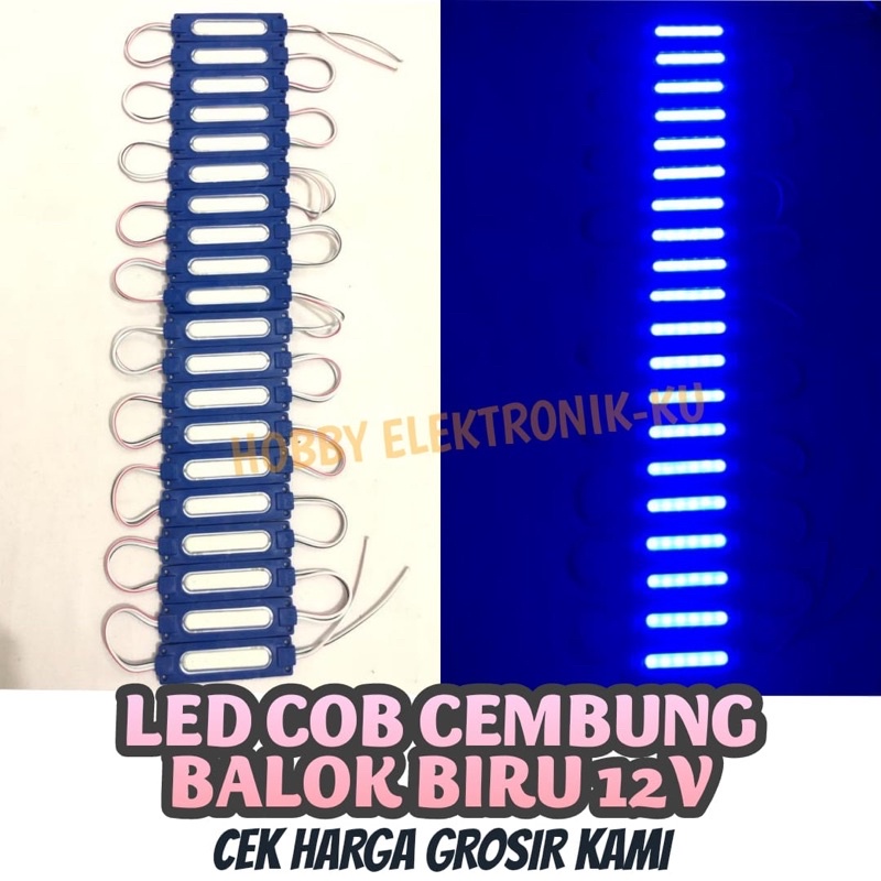 Jual LAMPU LED STRIP MODULE COB 6MATA 12V BIRU | Shopee Indonesia