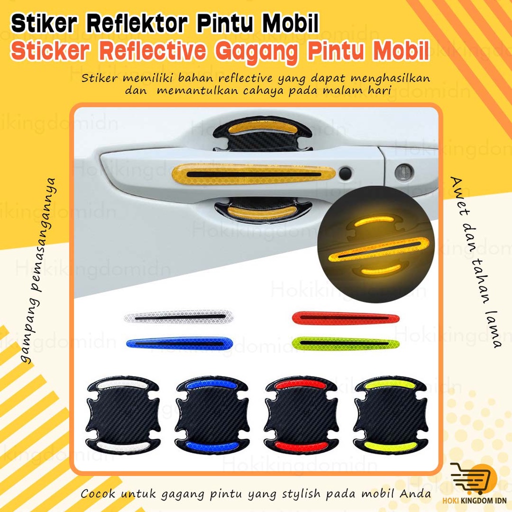Jual Stiker Reflektor Pintu Mobil Sticker Reflective Gagang Pintu Mobil ...