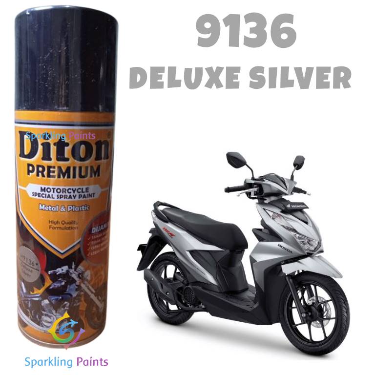 Jual Pilox Diton Premium 9136 Deluxe Silver 400ml Cat Semprot Silver ...
