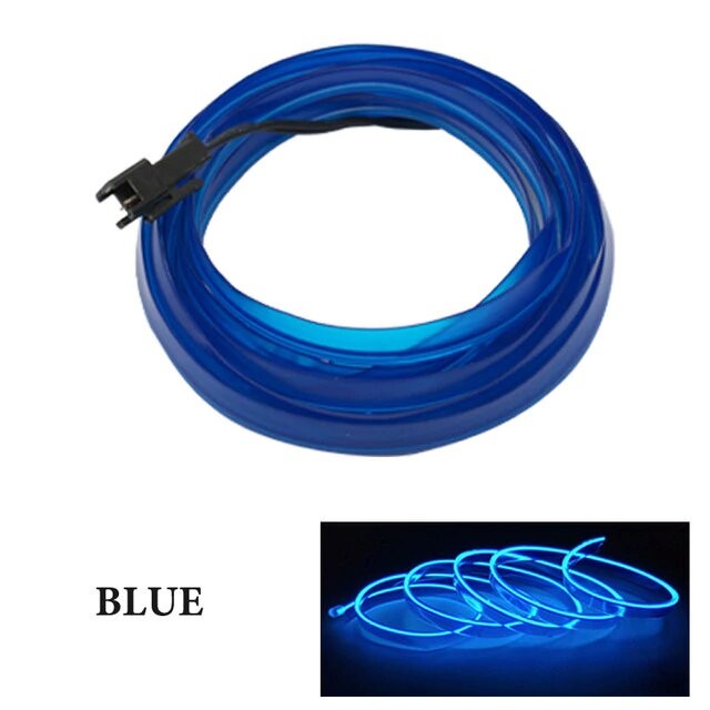 Jual Lampu LED Strip Neon Glow Light EL Wire Flexible CCFL Harga Per ...