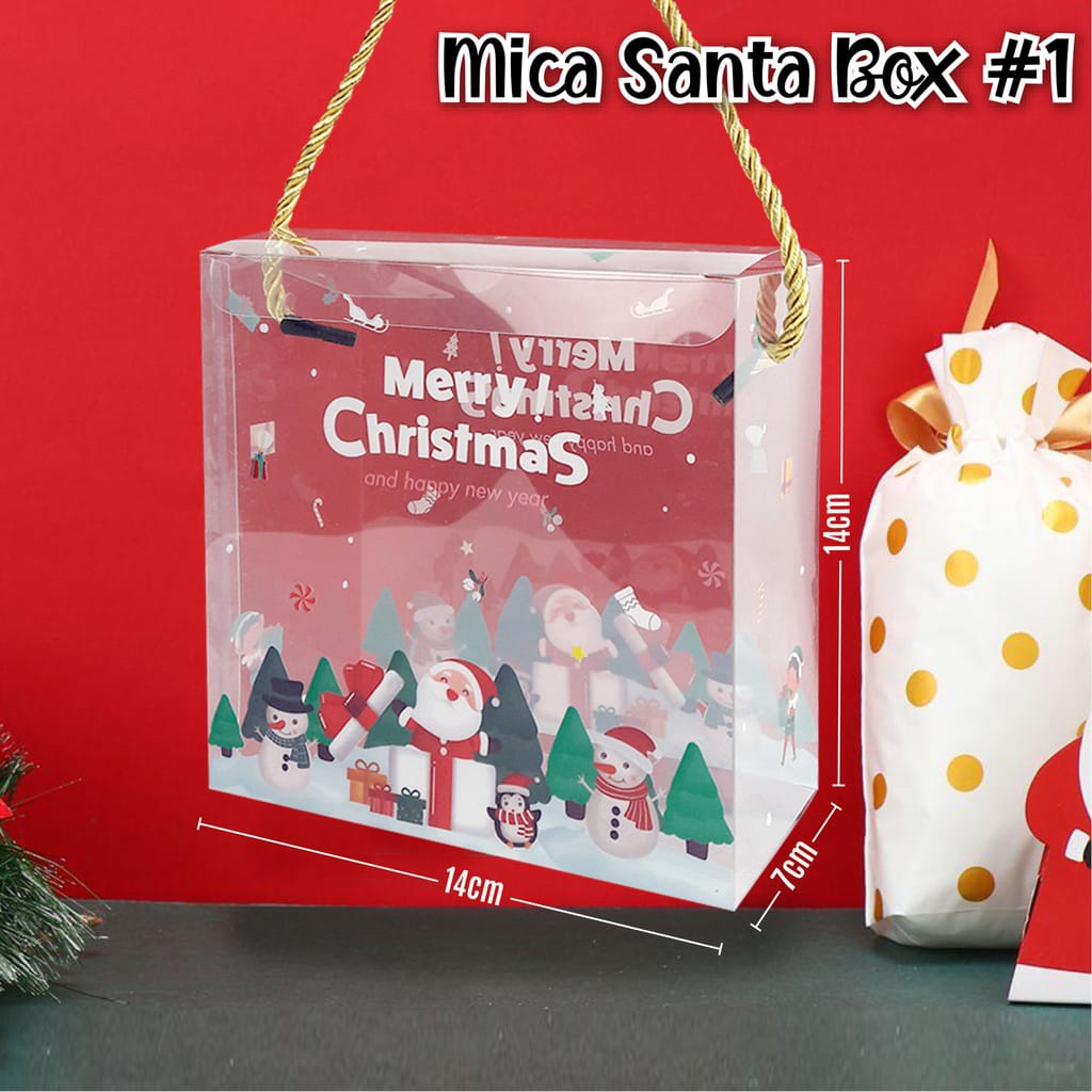 Jual GIFT BOX NATAL 3D MIKA AESTHETIC 2022 NATAL SANTA Transparant ...