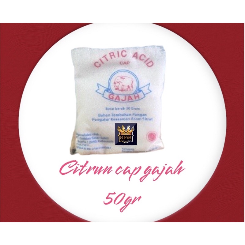 Jual SBM ~ citrun cap gajah 50gr /citric acid /asam sitrat /pemutih ...