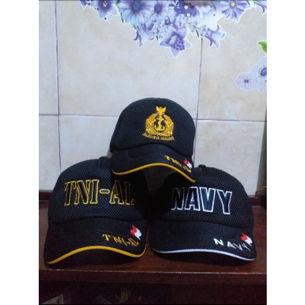 Jual TOPI TNI AL - NAVY - logo AL | Shopee Indonesia