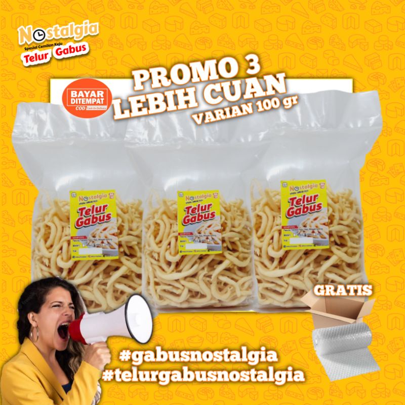Jual Telur Gabus Keju original Paket 3 size 250gr /kue curut/snack keju ...