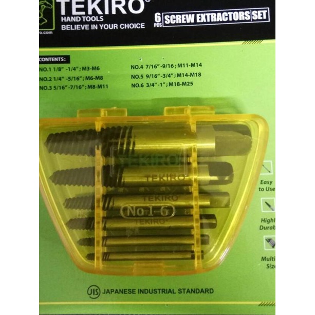 Jual Tap Balik Set Tekiro ' Tap Pembuka Baut Patah Tekiro | Shopee ...
