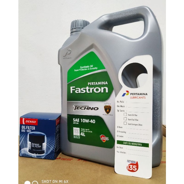 Jual PAKET OLI FASTRON TECHNO HIJAU 10W-40 GALON 4L + FILTER OLI AVANZA ...