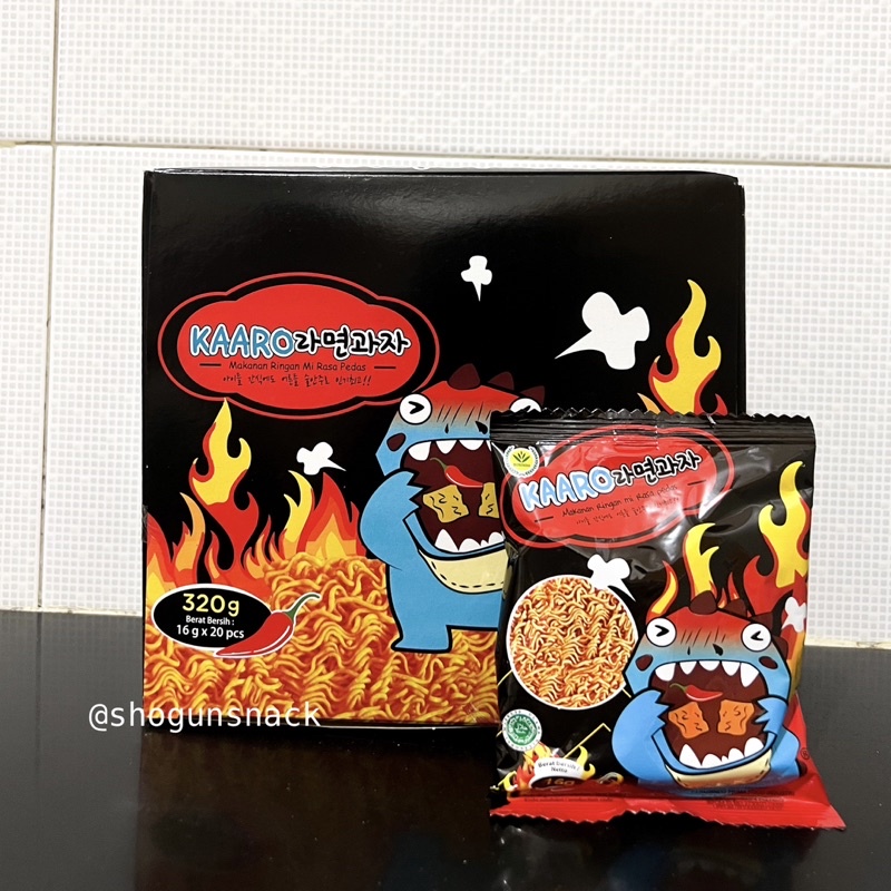 Jual KAARO Snack Mie Kremes Rasa Ayam Pedas Korea 1 BOX | Shopee Indonesia